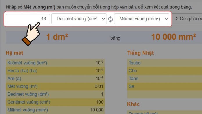 1dm2 bằng bao nhiêu cm2, m2, km2 và cách đổi 1 dm2 ra m2 – DINHNGHIA.com.vn