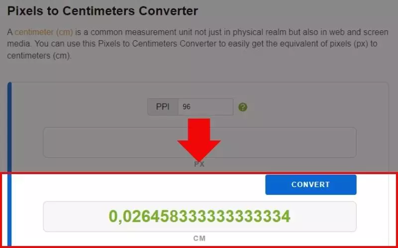 1 pixel bằng bao nhiêu mm, cm, inch? 1 pixel = cm | Px là gì?