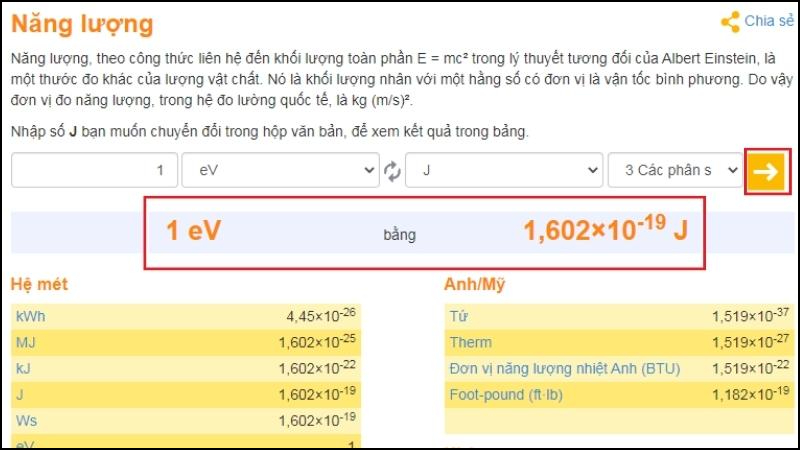 1eV bằng bao nhiêu J? Cách đổi đơn vị eV đơn giản – DINHNGHIA.com.vn