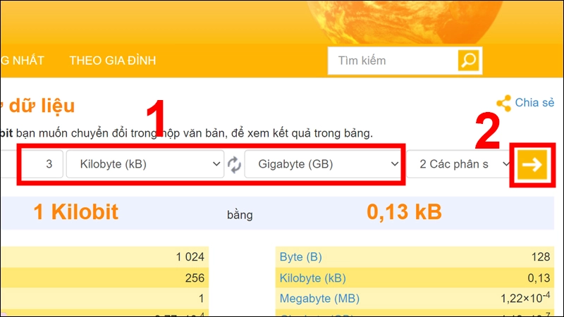 1kB bằng bao nhiêu GB? Cách quy đổi kB sang GB bằng công cụ