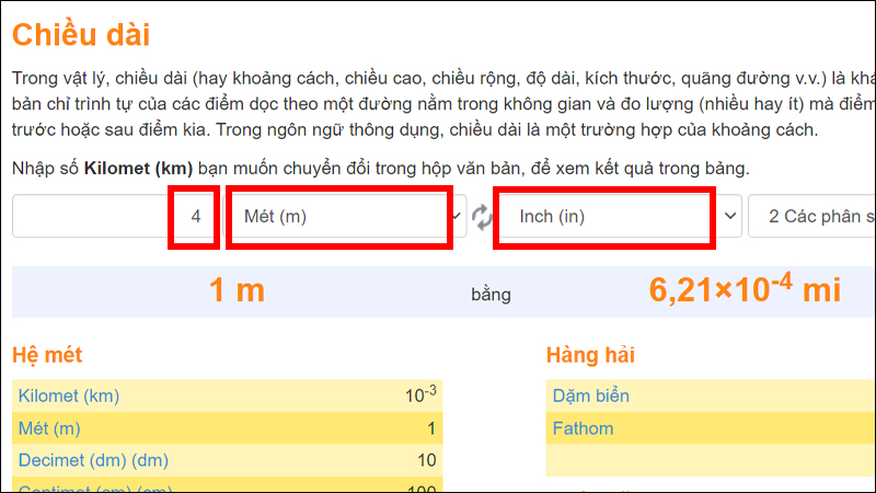 1m bằng bao nhiêu inch? Hướng dẫn chuyển đổi mét sang inch – DINHNGHIA ...